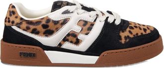 Fendi Sneakers mit Leoparden-Print - Braun