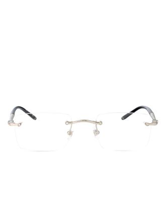 Montblanc lunettes de vue &agrave; monture rectangulaire - Argent