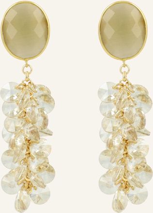Lott. Gioielli Lott.Gioielli Ohrh&auml;nger Lonneke Ce Gb Cluster Of Thick Sequins Warm Beige By Glambou gold