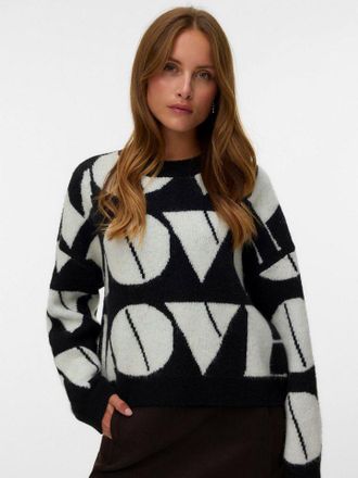 Vero Moda Strickpullover VMLOVE LS O-NECK PULLOVER BOO