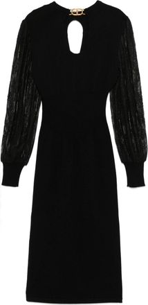 Twin-Set Gestricktes Midikleid - Schwarz