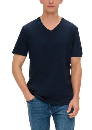 s.Oliver Herren 2155030 T-Shirt, blau|schwarz|wei&szlig;, S