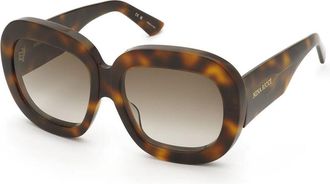 Nina Ricci Damen Snr402 Sonnenbrille, Braun, Hochglanz (Shiny Dark Havana), 57/17/145