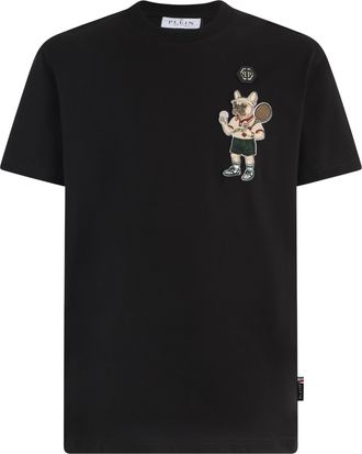 Philipp Plein Round Neck T-Shirt New York Tennis Patch