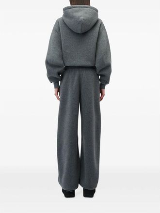 Alexander Wang Rhinestone-Embellished Drawcord Jogger Pants - Gray