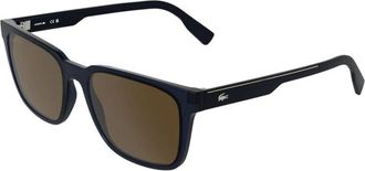 Lacoste Homme, Accessoires, Bleu, Taille: 55 MM Rectangle Lunettes de soleil
