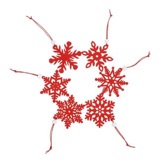 Cabilock 6 St&uuml;cke Weihnachten Schneeflocke H&auml;ngen Dekorationen Realistische Weihnachten Baum Verzierungen f&uuml;r Urlaub Parteien