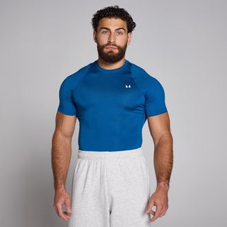 MyProtein Première couche dentraînement à manches courtes MP pour hommes - Bleu pur - S