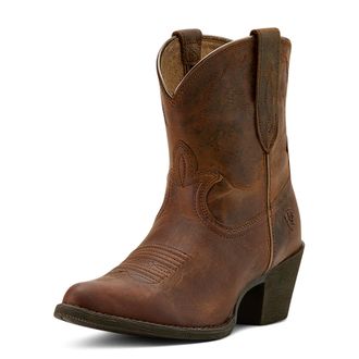 Ariat Womens Maggie J Toe Western Boots in Sassy Brown, B Medium Width, Size 41.5, by Ariat