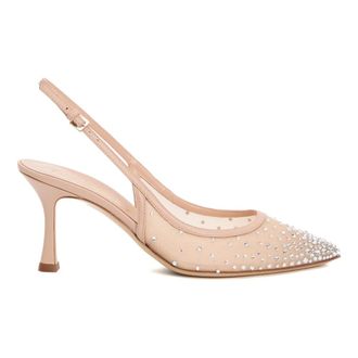 Ninalilou Beige Pumps mit Strass-Eins&auml;tzen - - Shoes - Damen - Beige - 36 1/2 EU