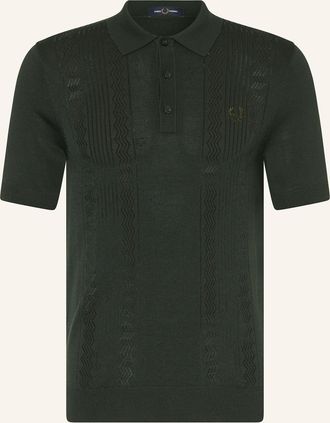 Fred Perry Strick-Poloshirt gruen