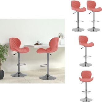 vidaXL Vidaxl - Tabourets de bar lot de 2 rose velours - Tabouret De Bar - Tabourets De Bar - Chaise De Comptoir - Chaises De Comptoir
