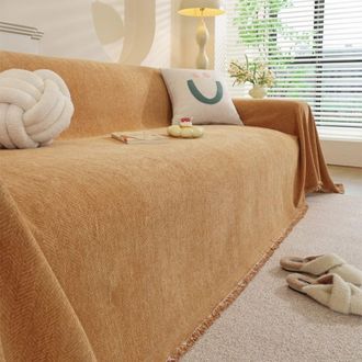 Generic Eleganz Sofa &Uuml;berwurfdecke Couch &Uuml;berw&uuml;rf Sofa&uuml;berwurf Decke Couchdecke &Uuml;berwurf mit Quasten 1/2/3/4/5 Sitzer L Form Ecksofa Sofadecke Sessel Decke So