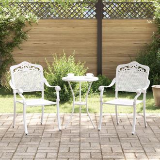 vidaXL Chaise de jardin 2 pcs Blanc 55 x 56,5 x 91cm Aluminium Vidaxl