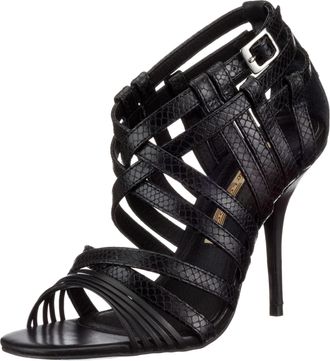 Buffalo Snake Caseina Nappa 16287-563, Damen Sandalen/Fashion-Sandalen, schwarz, (black 01), EU 37