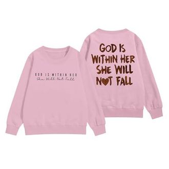 Generic Sweat-shirt pour femme Pull tendance &agrave; manches longues Pull festif Sweat-shirt avec inscription en allemand Motif religieux Avant Dos Imprim&eacute; Mode de 