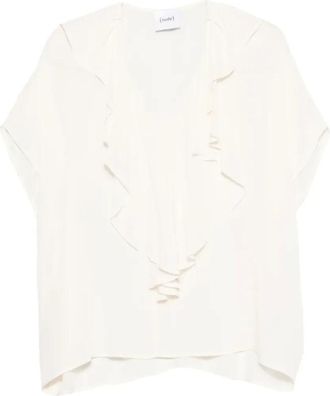 Nude Nude, Femme, Blouses et Chemises, Blanc, Taille: 36 FR Blouse W Ruffle