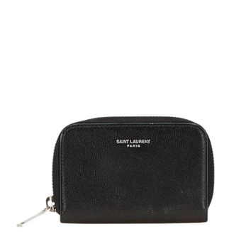 Saint Laurent Pre-owned Vintage Leder-Portemonnaie - - Pre-owned - Damen - Schwarzk - ONE SIZE