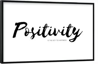 artboxONE Poster mit schwarzem Rahmen 60x40 cm Motivation & Sprüche Typografie Positivity - Bild positiv