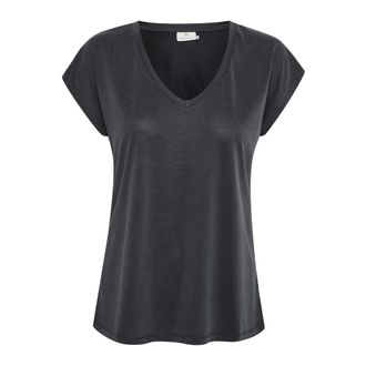 Kaffe Haut de T-shirt noir lav&eacute; - Femme - Tops - Noir - Taille: 42 FR