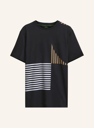 HUGO BOSS T-Shirt Tee Striped c1 Regular Fit schwarz
