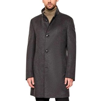 HUGO BOSS Homme, Manteaux, Gris, Taille: M Single-Breasted Coat