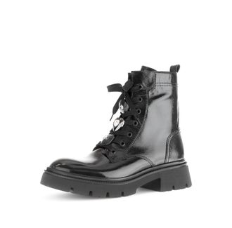 Gabor Damen Combat Boots, Frauen Stiefeletten,Best Fitting,schn&uuml;rstiefel,Winterstiefel,Winterschuhe,gef&uuml;ttert,schwarz(3xSchmuck),38.5 EU / 5.5 UK