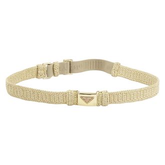 Prada Raffia G&uuml;rtel - - Accessories - Damen - Beige - 80 CM