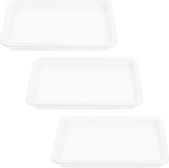 BESTONZON Beatifufu 3 St&uuml;ck Teiliges Lebensmittelechtes Kunststoff tablett Stabiles Experimentier f&uuml;r Vielseitig Einsetzbar f&uuml;r Schule Kunst und Basteln Platzsp
