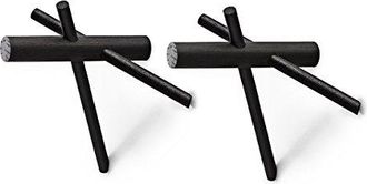 NORMANN COPENHAGEN Haken, Wandhaken, Garderobe - Sticks - Schwarz - 2er Set