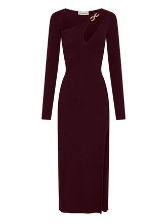 Nicholas robe mi-longue Ginerva &agrave; d&eacute;coupes - Rouge