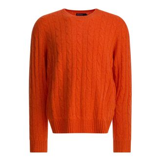 Polo Ralph Lauren Orange Cable-Knit Sweater Aw25 - - Knitwear - Herren - Orange - S