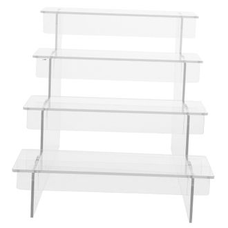 SOLUSTRE Transparenter Acryl Display Riser Organizer mit Großem Stauraum für Parfüm Resin Figuren und Schmuck Glatte Oberfläche Vielseitig Einsetzbar für Schre