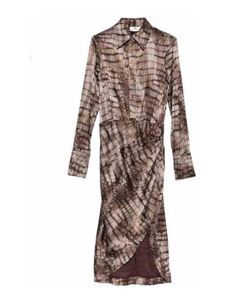 Elisabetta Franchi Robe Au Genou - Marron