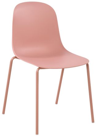 Clp Stapelstuhl Hardin I Gartenstuhl absolut wetterfest und UV-beständig I Stuhlgestell aus pulverbeschichtetem Stahl I Outdoorstuhl, Farbe:pink