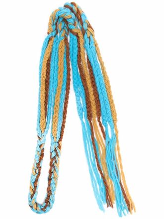 Dsquared2 &eacute;charpe fine ray&eacute;e en maille &eacute;paisse - Bleu