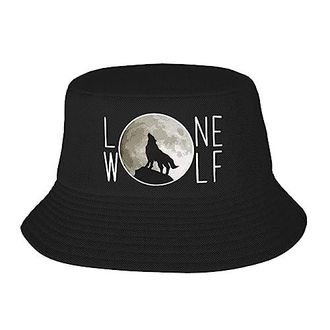 Generic Chapeau De Seau Loup Solitaire Au Clair De Lune Chapeaux De Soleil De Plage Pliable Respirant Bonnet De Soleil, pour De P&ecirc;che, Sports, La Randonn&eacute;e, 5