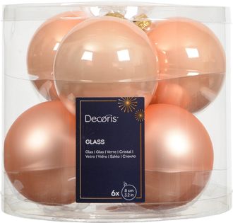 Kaemingk Weihnachtskugeln Glas 8cm 6 St&uuml;ck - matt & gl&auml;nzend - Gro&szlig;e Christbaumkugeln Weihnachtsbaumkugeln f&uuml;r Weihnachten - Christbaumschmuck & Weihnachtsbaum