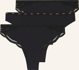 HUGO BOSS Slip 3p Lace Brazilian schwarz