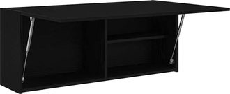 Generic Schwebender Wandschrank, Moderne Wandmontierte Aufbewahrungseinheit mit Holzmaserung, H&auml;ngender Regalschrank f&uuml;r Badezimmer, K&uuml;che und Wohnzimmer (100