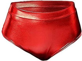 Generic Short en cuir pour femme - Mini short en cuir pour femme - Pantalon de vacances à taille élastique - Short de vacances pour femme - Taille 44 - Longue