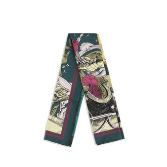 Burberry Mens Bicolor Silk Scarf