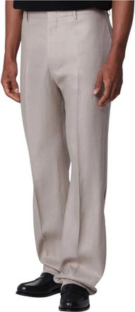 Tagliatore Homme, Pantalons, Beige, Taille: 2XL Linen Tailored Pantalons