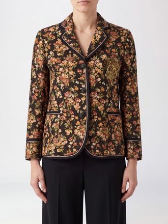 Dries Van Noten Blazer aus Baumwollmischung mit Blumenstickerei und Pailletten