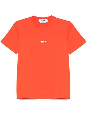 Msgm t-shirt à logo imprimé - Rouge