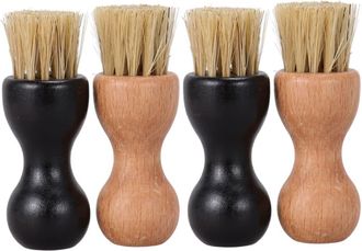 Frcolor 4st&uuml;cke Multifunktionale Schuhputzb&uuml;rste Aus Langlebigem Buchenholz Mit Schweineborsten F&uuml;r Gr&uuml;ndliche Reinigung Und Polieren Leicht Tragbar B&uuml;rste F&uuml;
