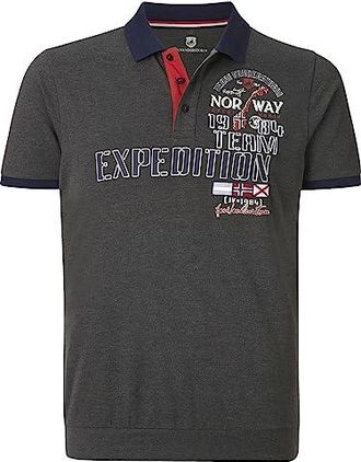 Jan Vanderstorm Homme Polo Erling Gris Foncé, 6XL (XXXXXXL) - 76/78