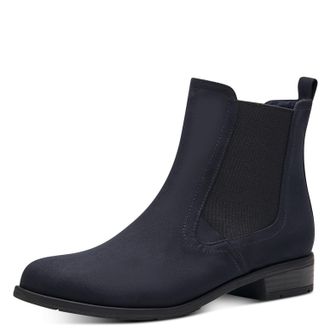Marco Tozzi Damen Chelsea Boots Flach zum Schlupfen, Blau (Dk.Navy), 38 EU
