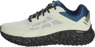 Skechers Baskets Bounder RSE pour Homme, Cuir Dura Naturel avec Bordure Multiple, 44 EU