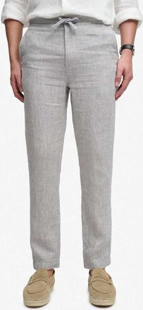 Superdry Merchant - Pantalon en lin - Gris cendr&eacute; chambray